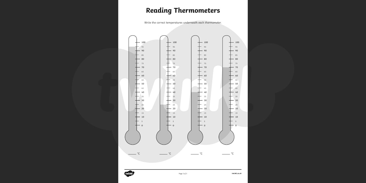 reading thermometer practice
