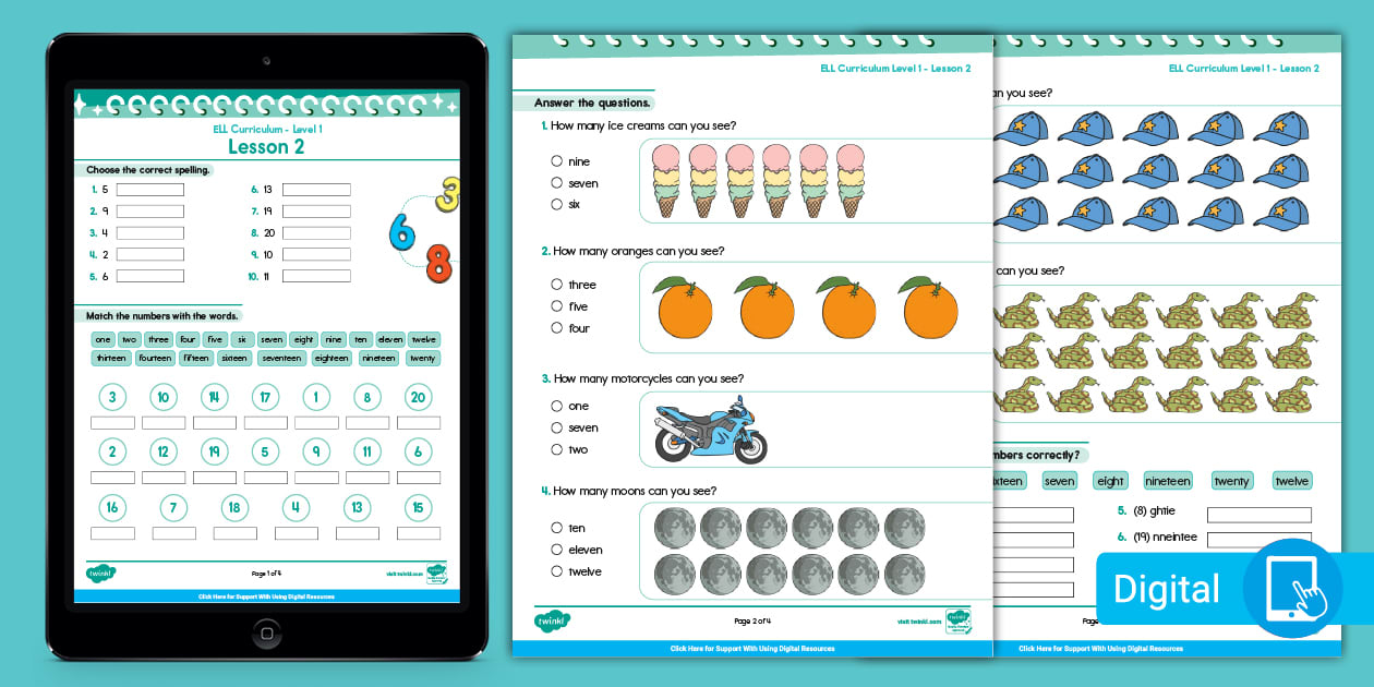 ELL Curriculum: Level 1, Lesson 2 Interactive Activity