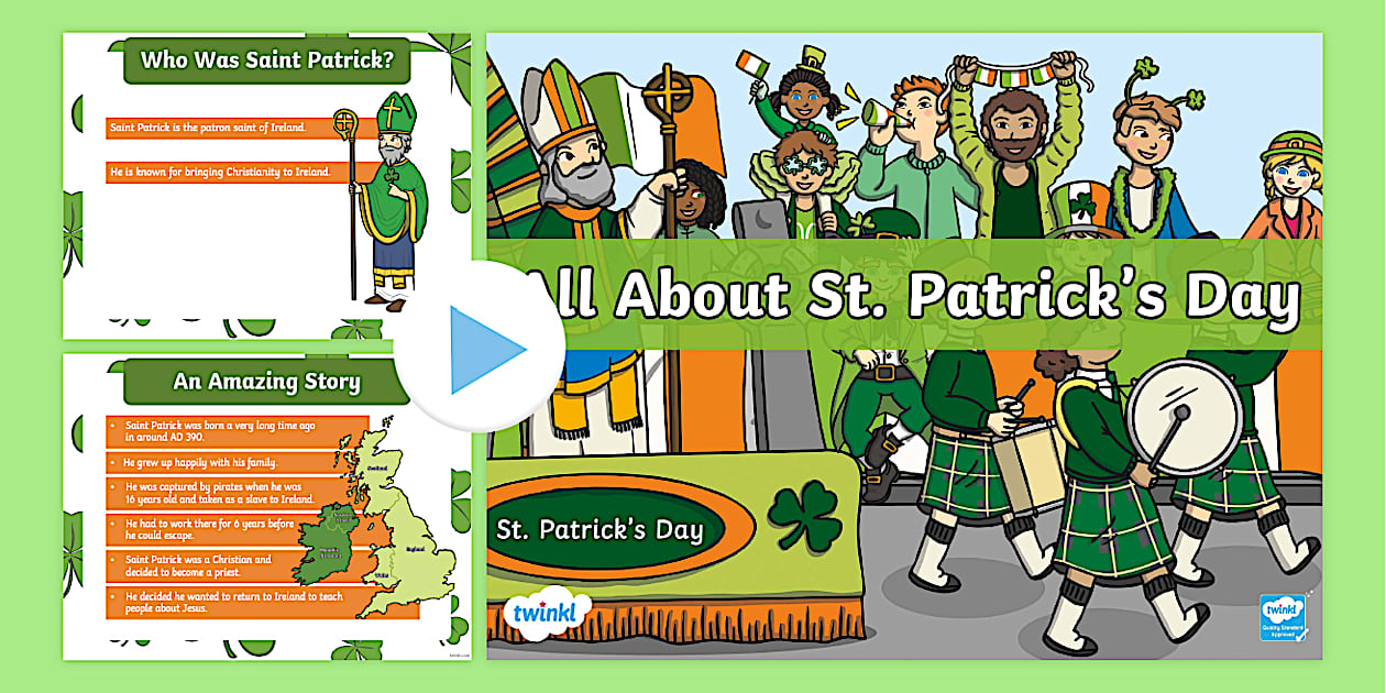 All about St. Patrick's Day PowerPoint (professor feito)