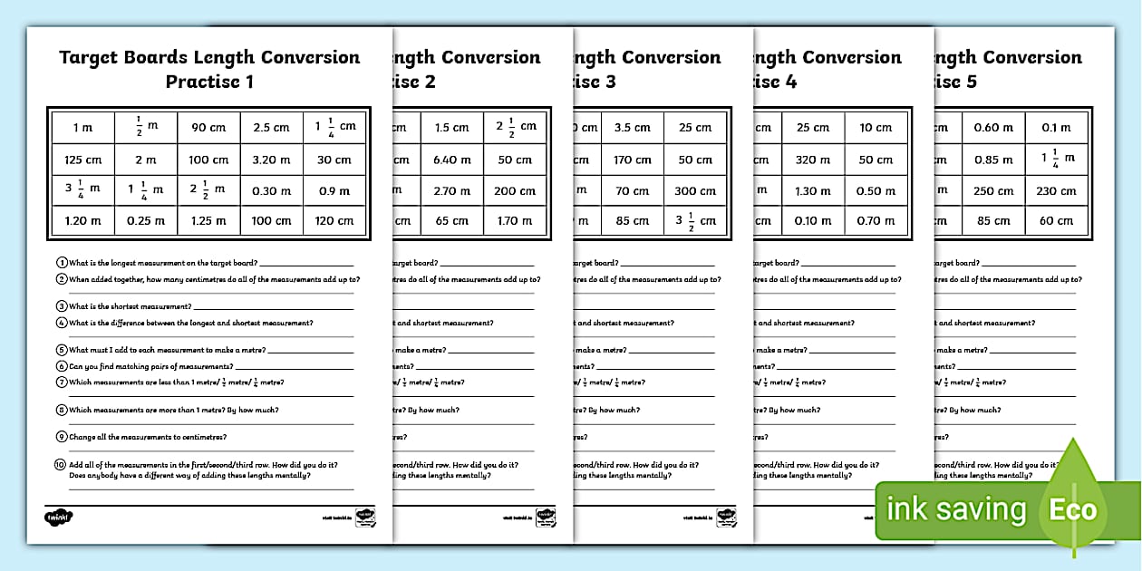 Length Target Boards (l'enseignant a fait) - Twinkl