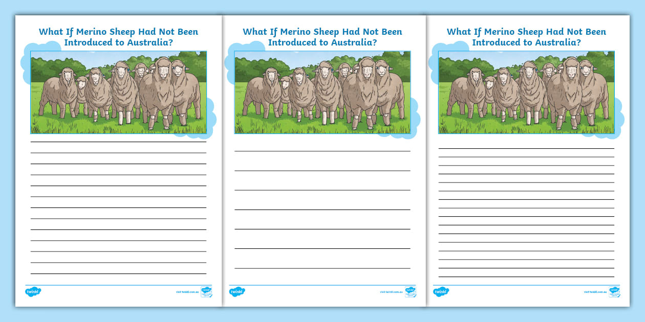Merino Sheep What If Scenario Writing Frames (teacher made)