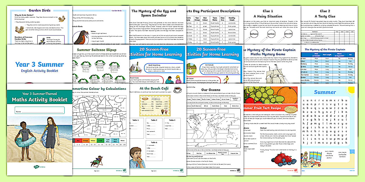 Summer Term Home Learning Ages 7-8 Activity Pack - Twinkl