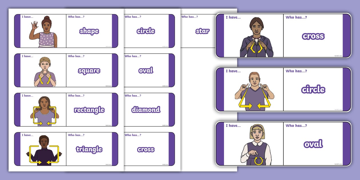 NZSL Shapes Loopy (teacher made) - Twinkl