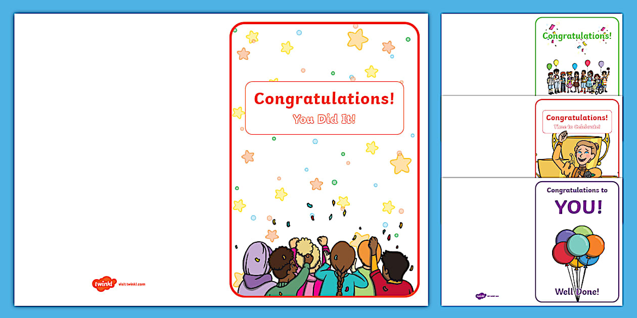 Congratulations Quotes Greeting Cards (teacher made)