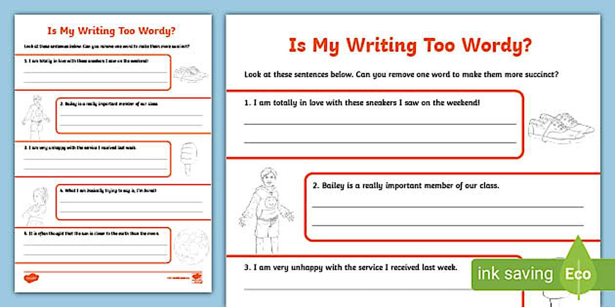 Wordiness and Redundancy Worksheets | Primary Resources