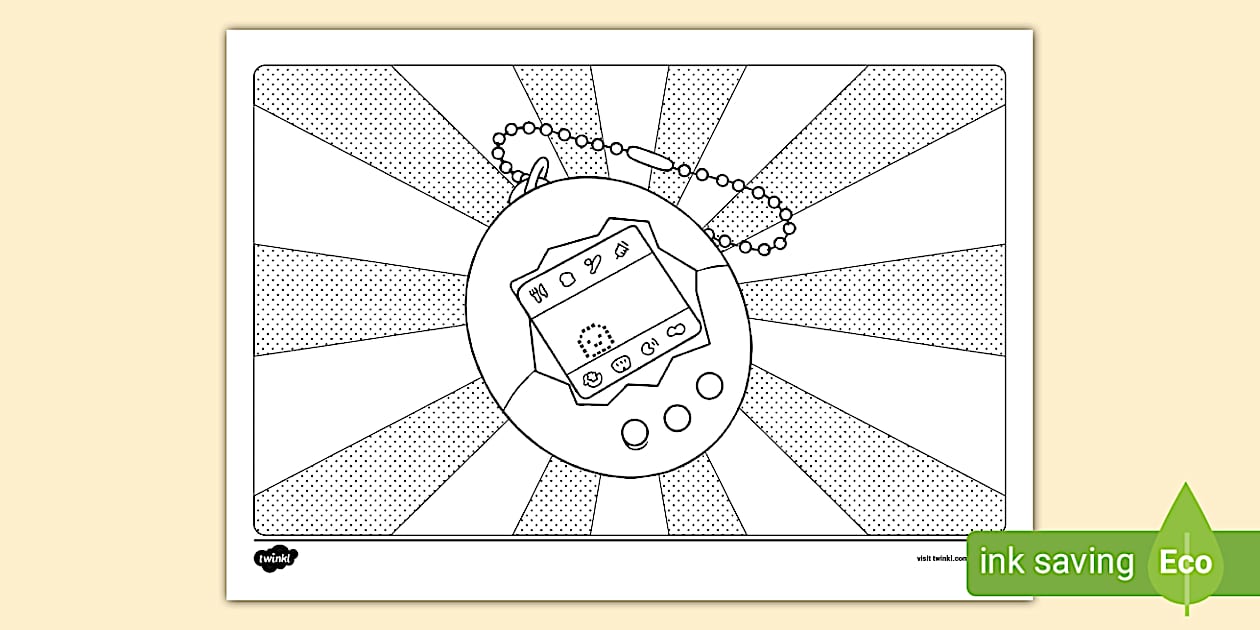 Virtual Pet Colouring Page (Teacher-Made) - Twinkl