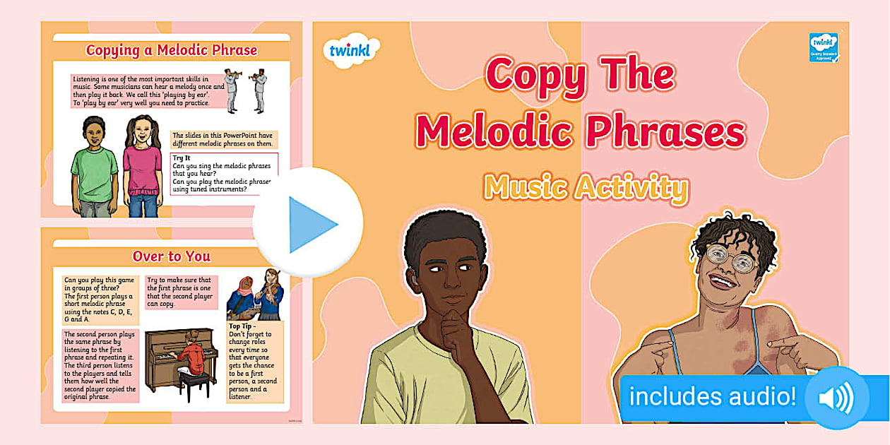 👉 KS2 Copy The Melodic Phrases Music Activity - Twinkl