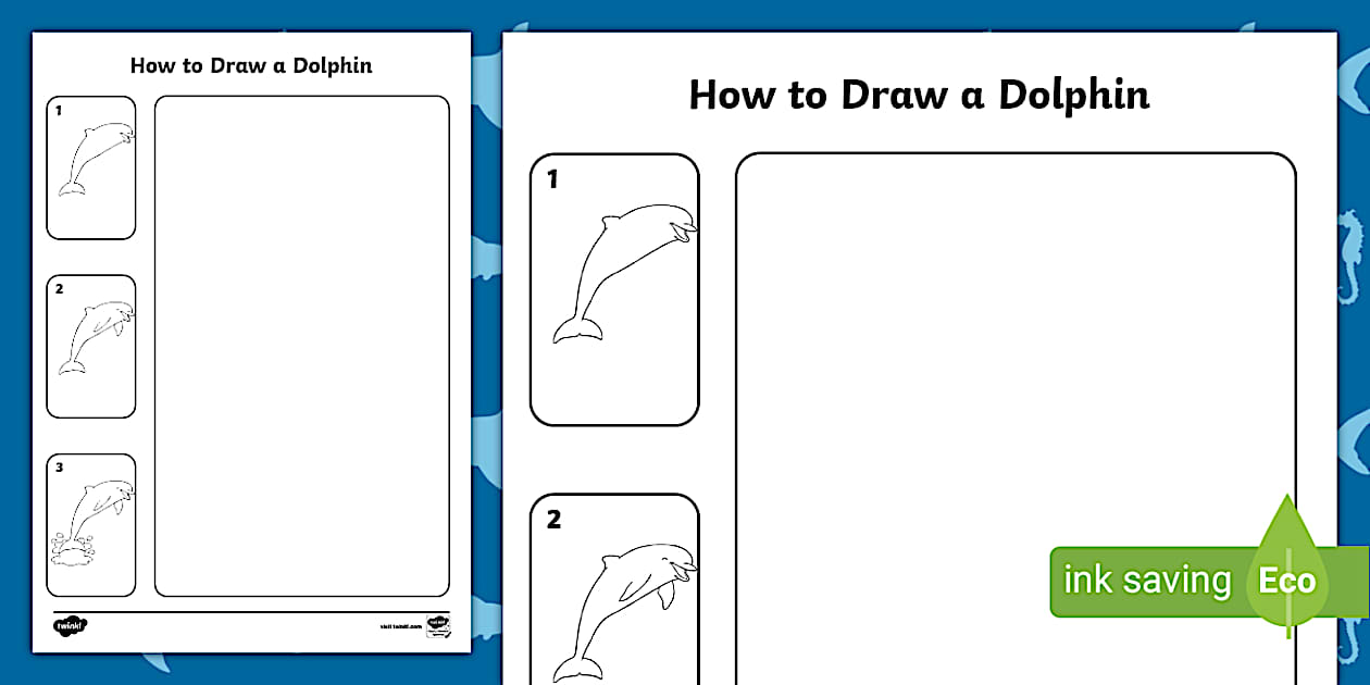 How to Draw a Dolphin Activity | Drawing | Art | Twinkl KS1