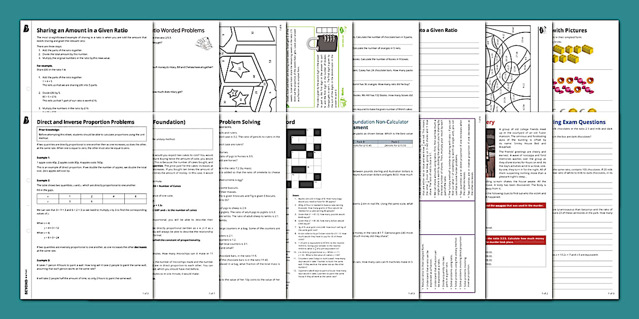 👉 Essential Skills Maths Revision Pack – Ratio and Proportion
