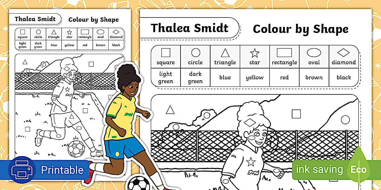 Thalea Smidt Colour by Shape (teacher made) - Twinkl