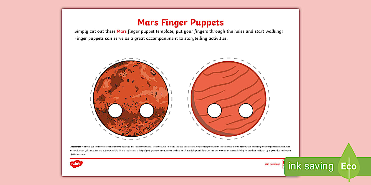 Mars Finger Puppets | Twinkl | KS1 | Planets | Space Puppets