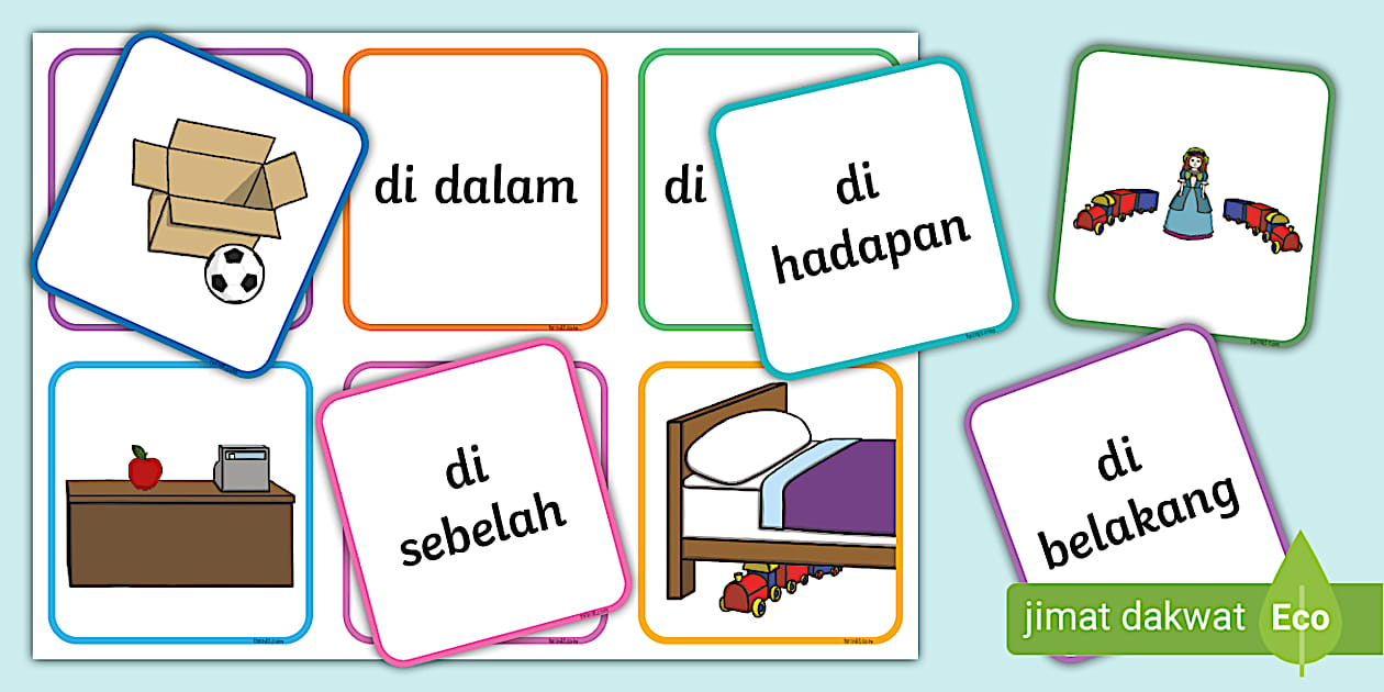 Permainan Snap Kata Arah Dengan Contoh Kata Arah - Twinkl