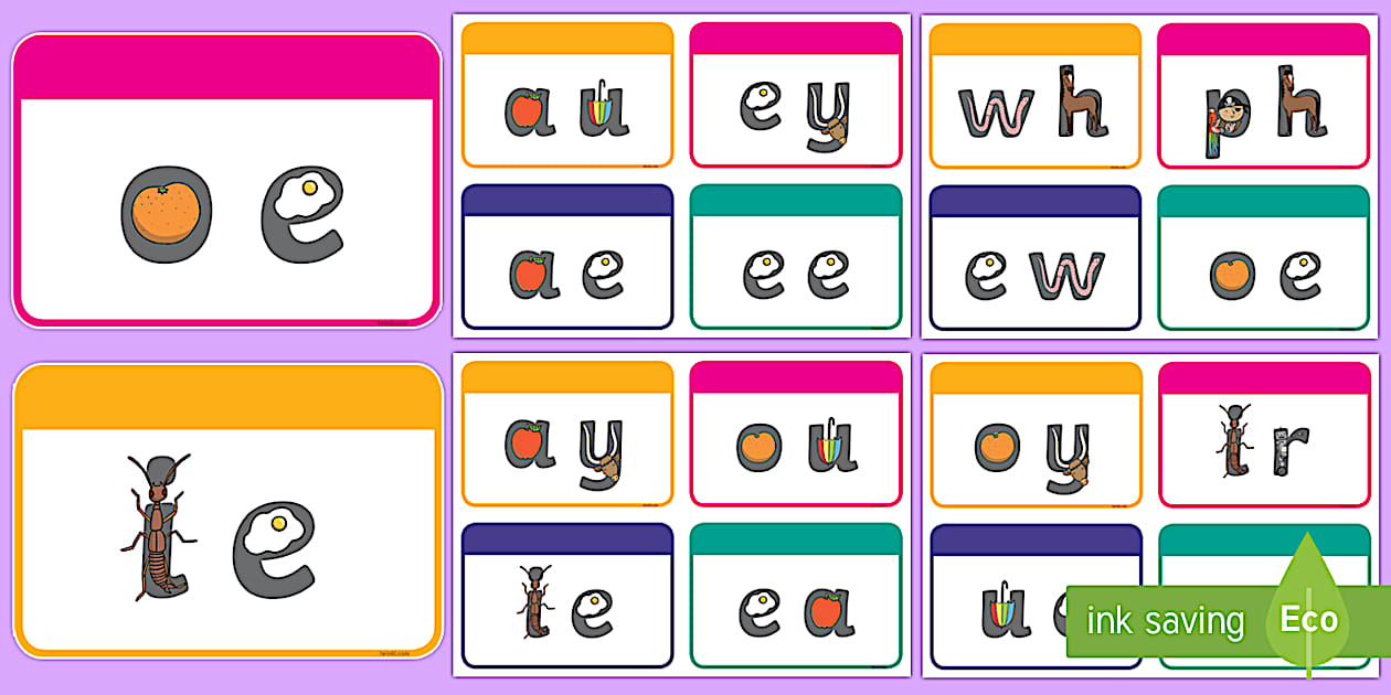 Phase 5 Diagraphs Letter Shapes Flashcards (teacher made)