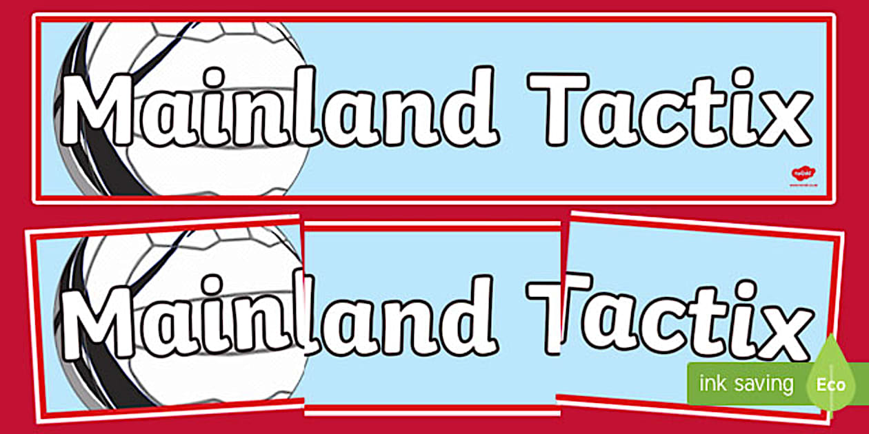 Precursive Mainland Tactix Netball Display Banner - Twinkl