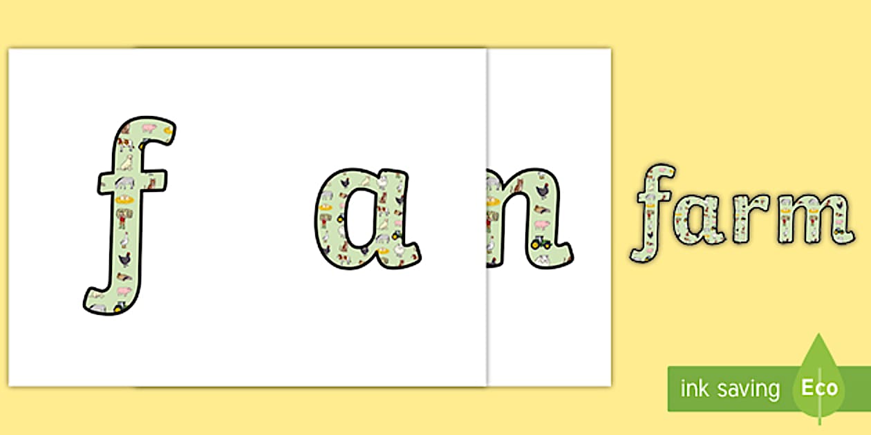 'Farm' Display Lettering (Hecho por educadores) - Twinkl