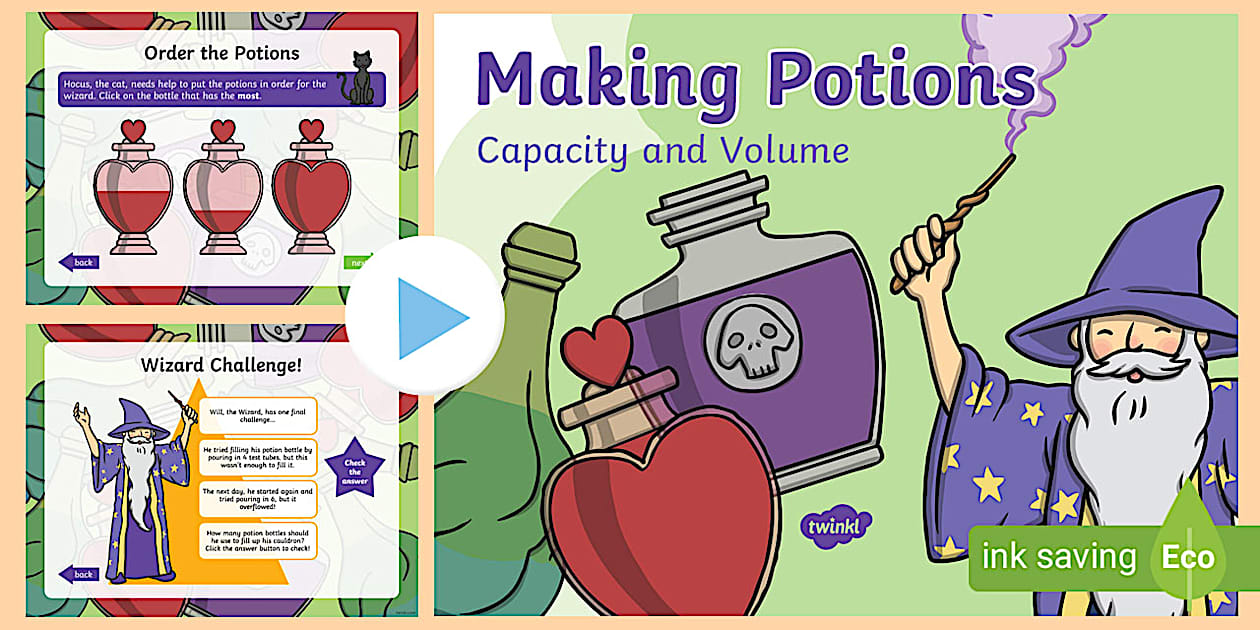 EYFS Potions Capacity and Volume PowerPoint | Primary Resources - Twinkl