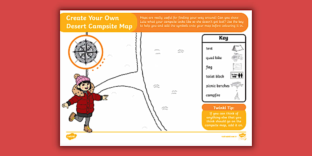 Bahrain Desert Campsite Map | Desert Camping (teacher made)