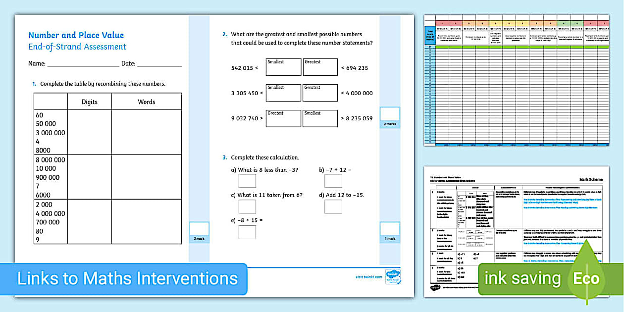 👉 Place Value Assessment Year 6 | Twinkl | Maths | Assessment