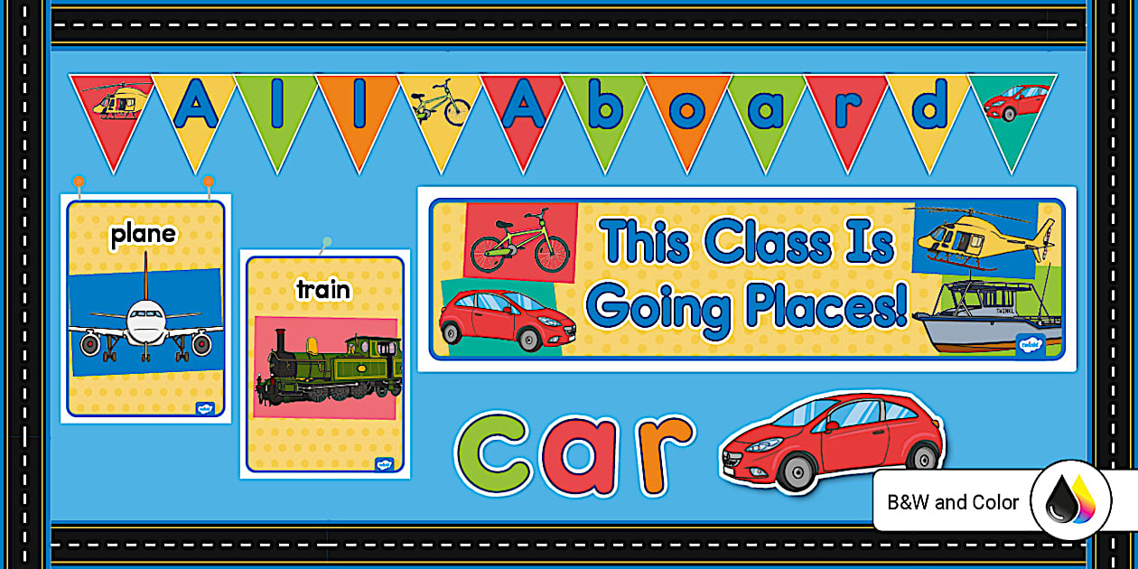 All Aboard! Transportation Bulletin Board Pack - Twinkl