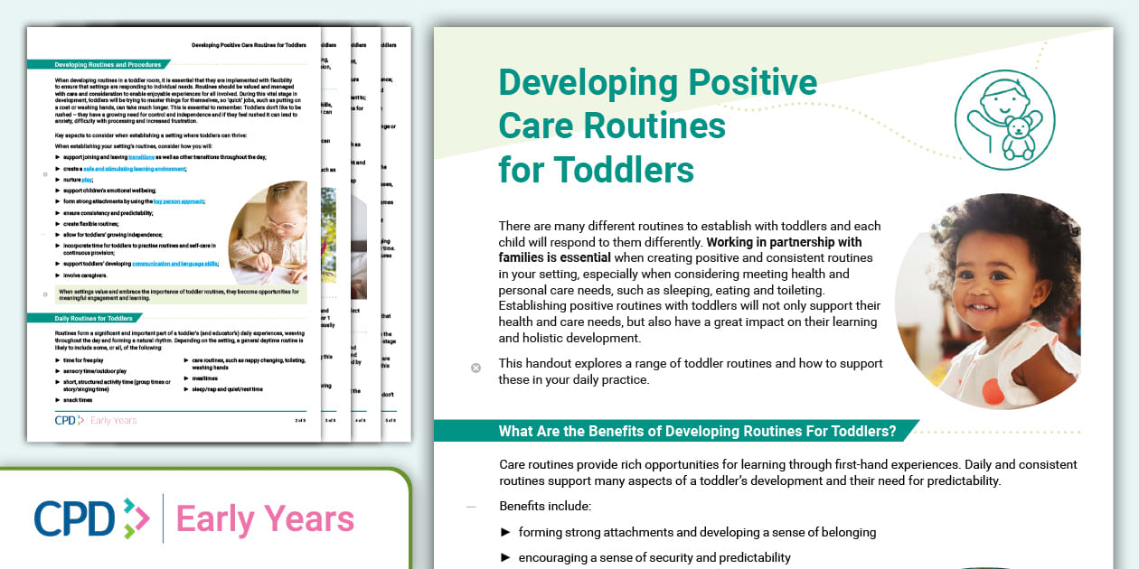 Developing Positive Care Routines for Toddlers | EYFS CPD