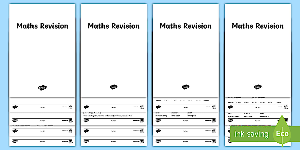KS2 Maths Revision Resource Pack (teacher made) - Twinkl