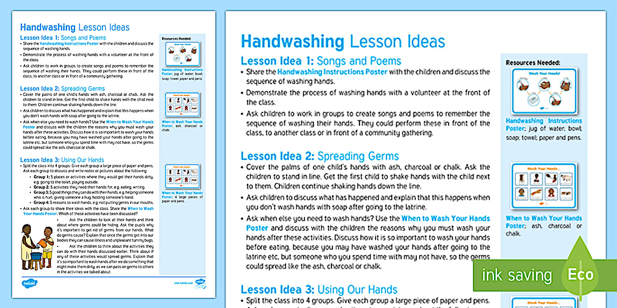 Hand Washing Lesson Ideas - Twinkl