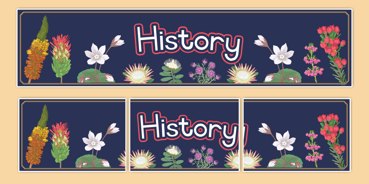 Fynbos-Themed History Display Banner (teacher made) - Twinkl