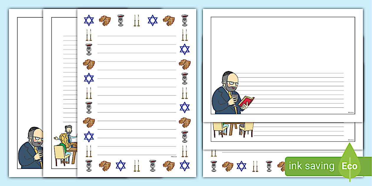 Editable Shabbat Page Borders (Hecho por educadores)