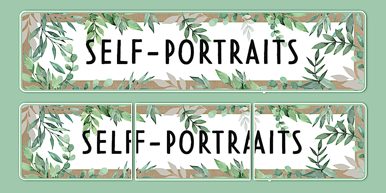 Muted Botanical Themed Self-Portraits Display Banner