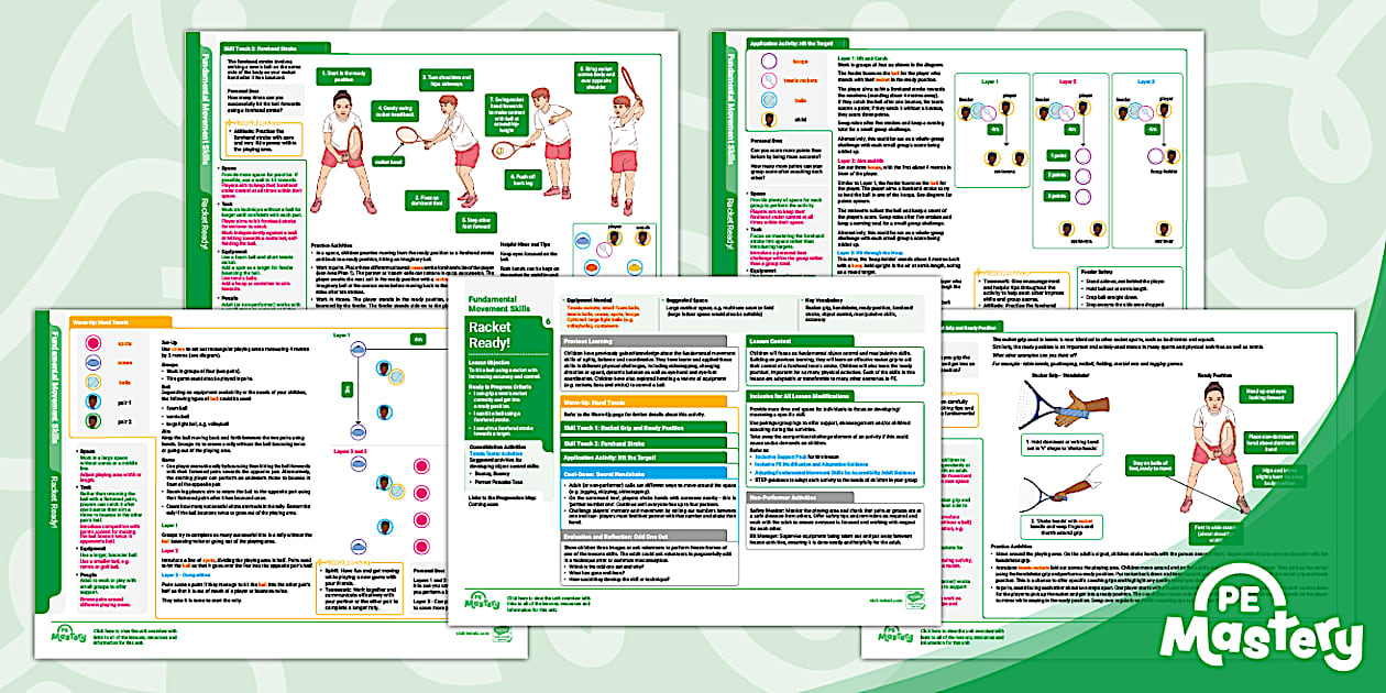 Y4 Fundamental Movement Skills Lesson 6 - Racket Ready!