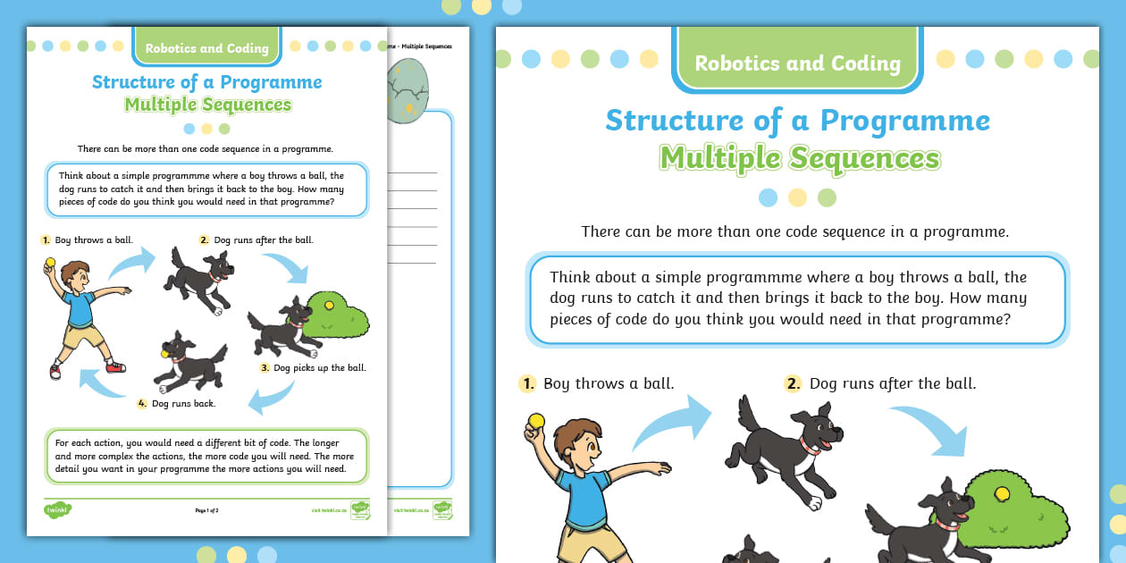 Robotics and Coding - Coding Worksheet: Programming Steps