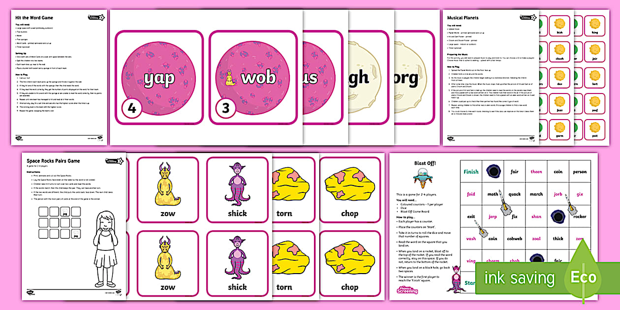 Level 3 Twinkl Phonics Screening Check Group Games - Twinkl