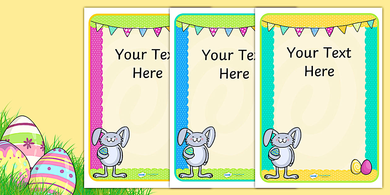 Easter Party Editable Poster (teacher made) - Twinkl