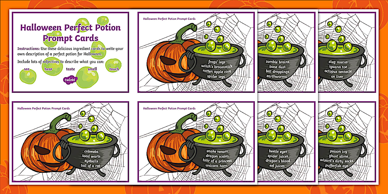 Halloween Perfect Potion Prompt Cards (Teacher-Made)