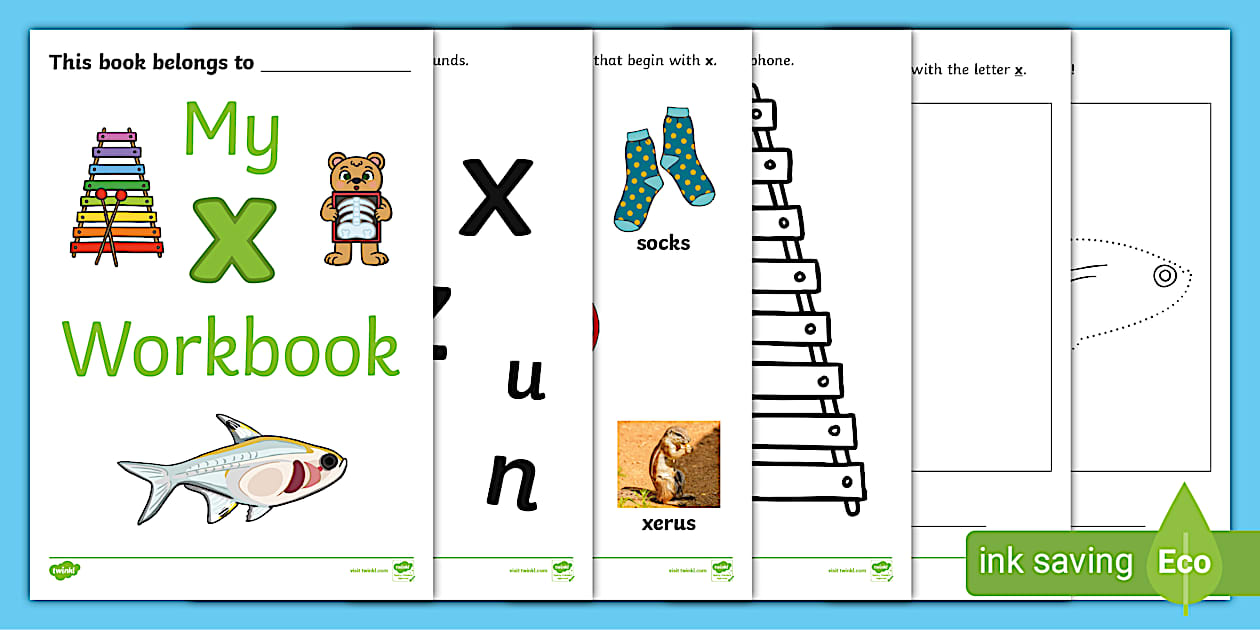 My Letter 'x' Workbook (K1) (teacher made) - Twinkl