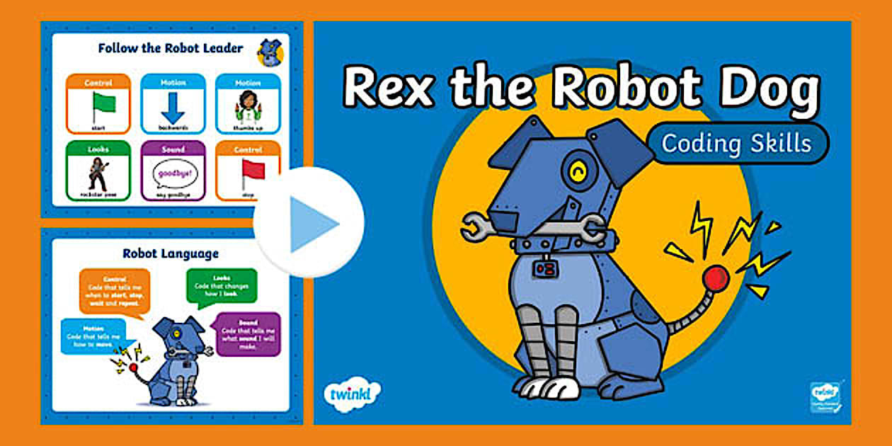 Rex the Robot Dog Coding Skills PowerPoint (teacher made)