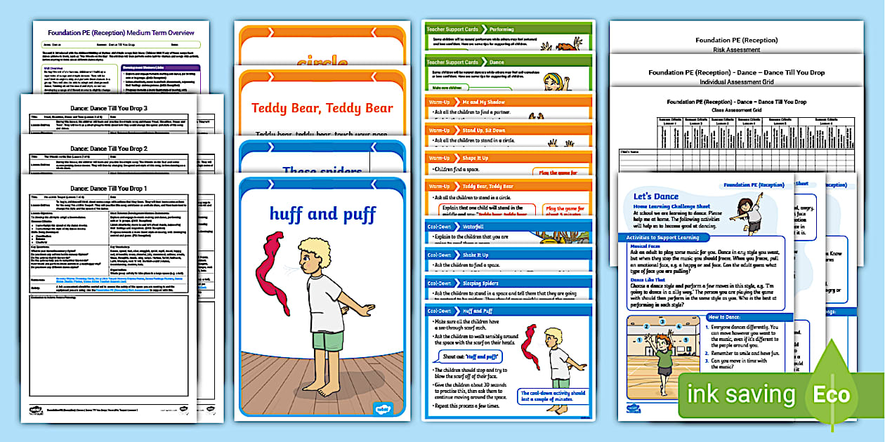 EYFS PE Planning Dance - Dance Till You Drop Unit Pack