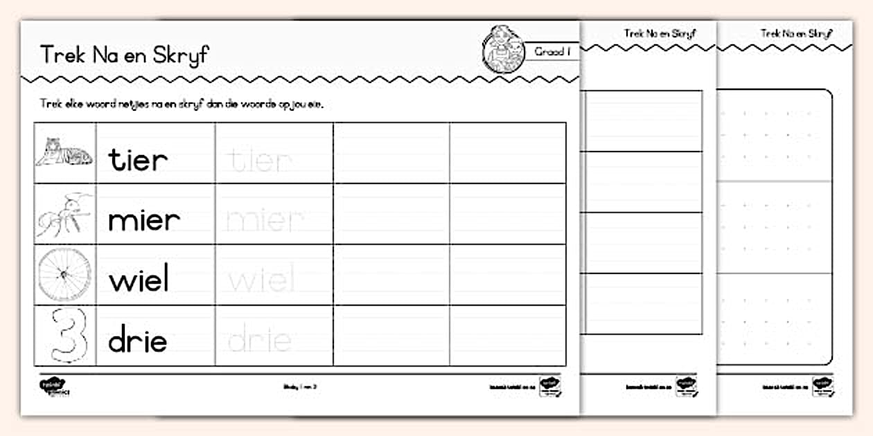 Graad 1 Klanke Handskrif en Lettervorming ie (teacher made)