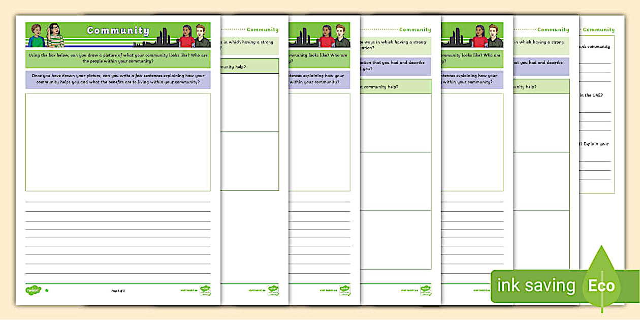 Year 3 - Lesson 5 - Community Differentiated Activity Sheets