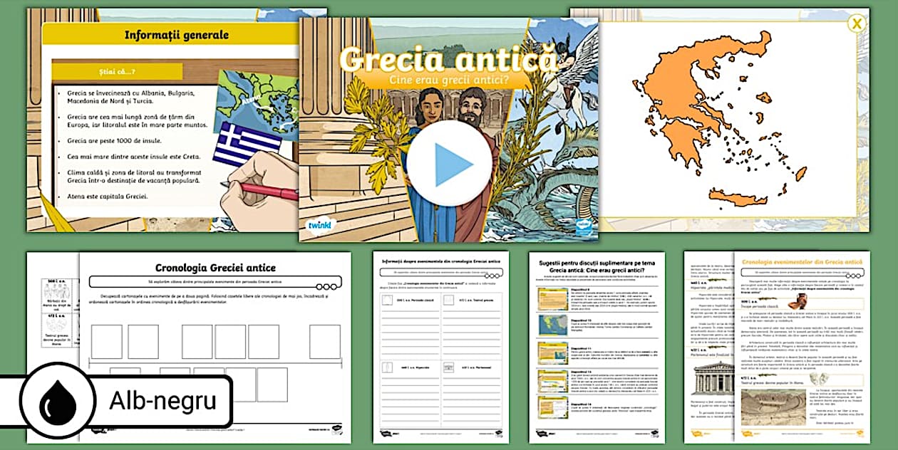 Grecia antică: Cine erau grecii antici? – Pachet cu resurse
