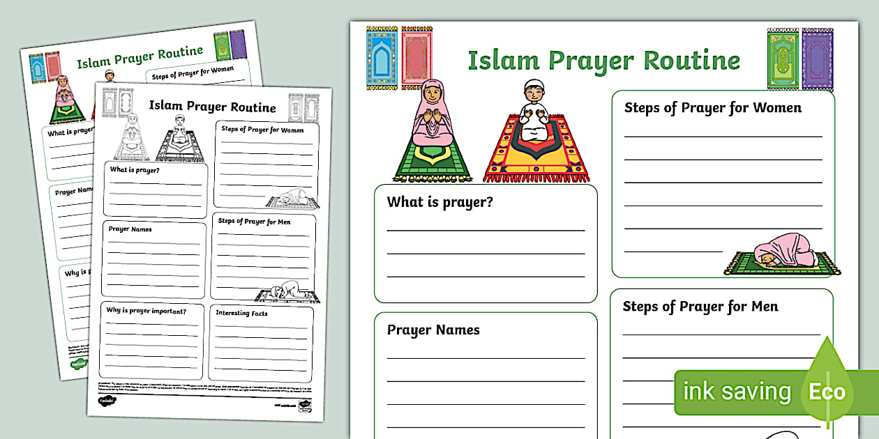 Islam Prayer Routine Fact File Template (teacher made)