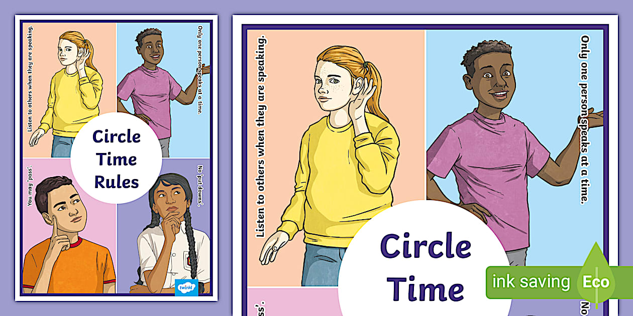 KS2 Circle Time Rules Poster (teacher made) - Twinkl