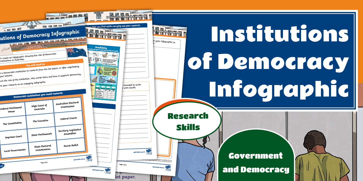 Democracy Institutions Infographic Activity Sheet