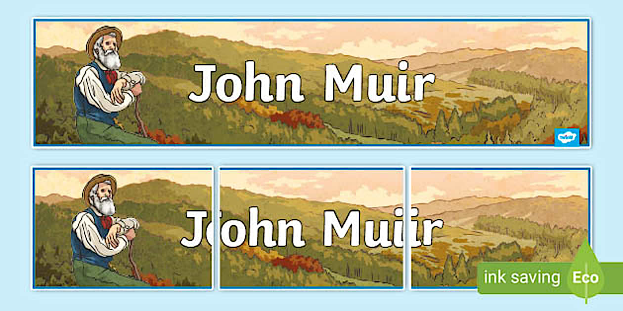 Precursive Scottish Significant Individuals John Muir Display Banner