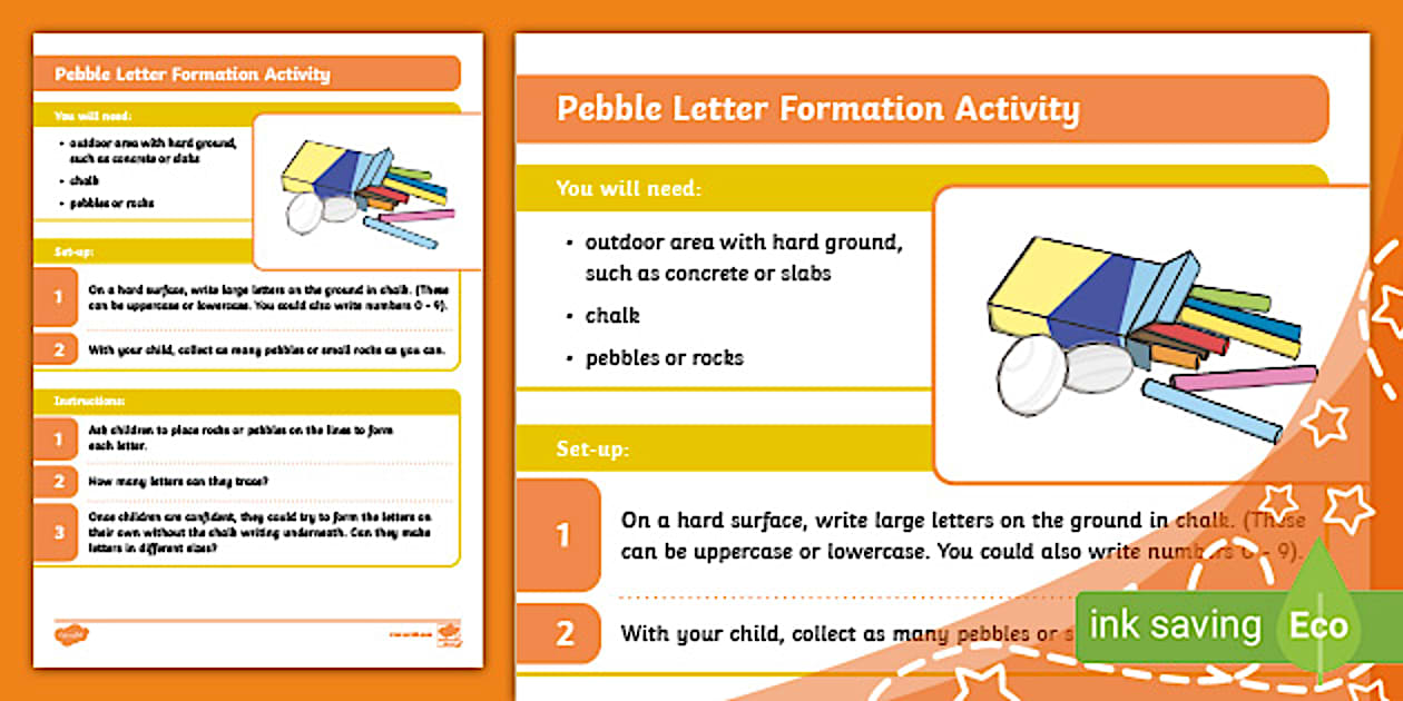 Pebble Letter Formation Activity (teacher made) - Twinkl