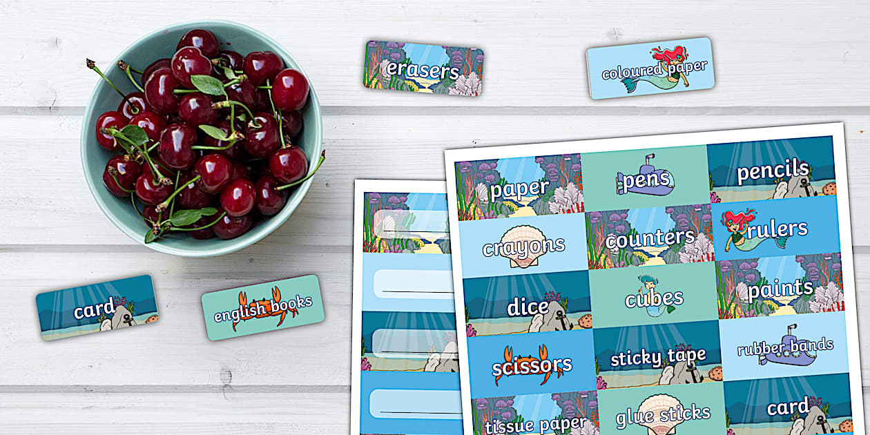 Classroom Storage Cupboard Labels - Rectangle Printable Stickers ...