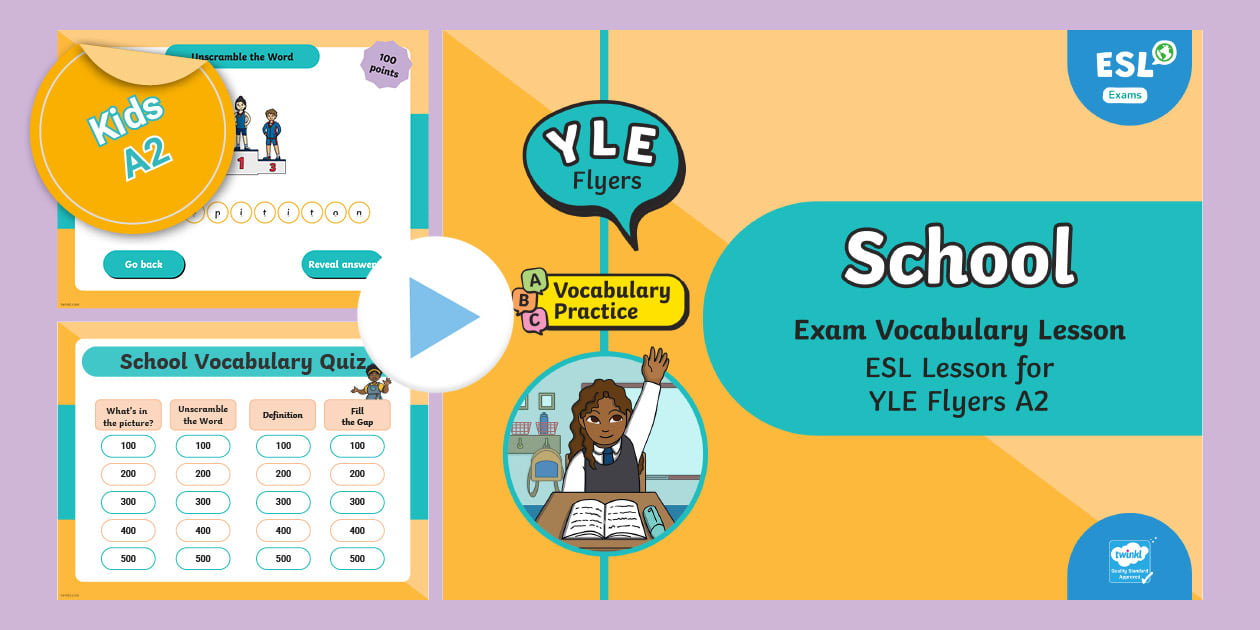 YLE A2 Flyers Vocabulary Quiz (Lehrer gemacht) - Twinkl
