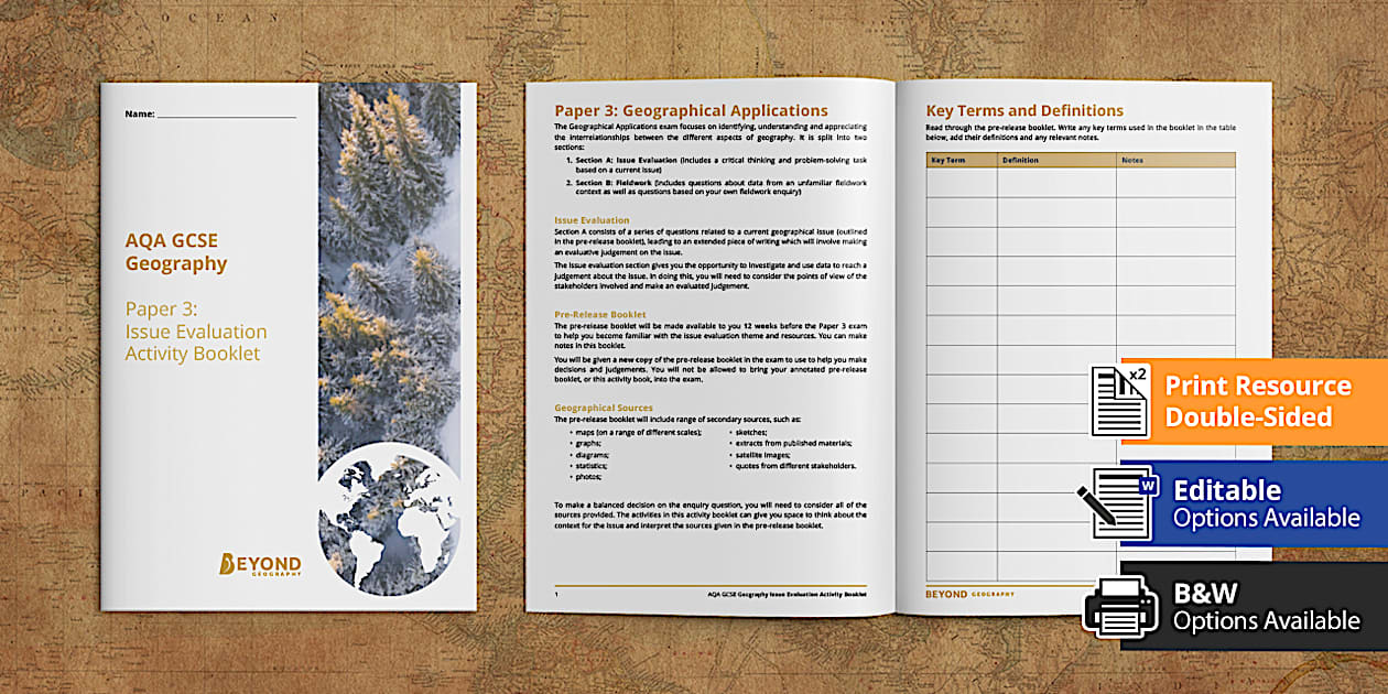 AQA Geography Paper 3: Issue Evaluation Activity Booklet