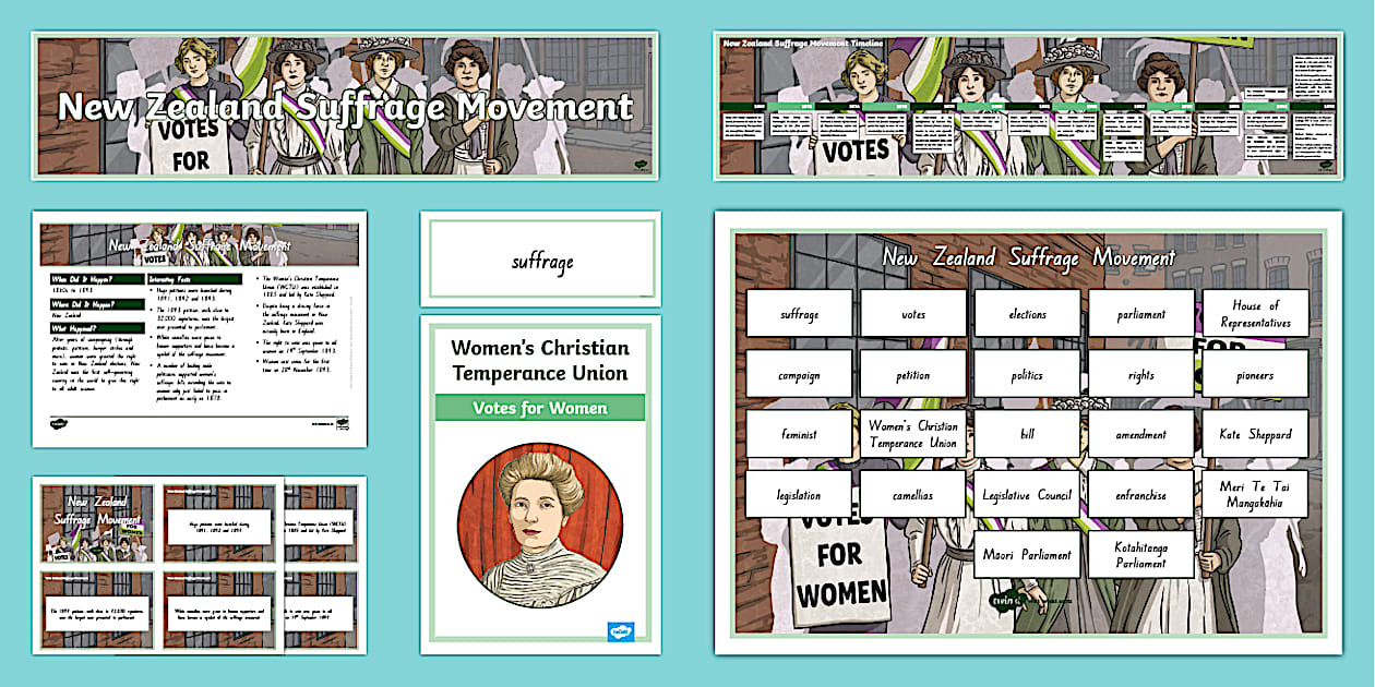 New Zealand Women's Suffrage Movement Resource Pack - Twinkl