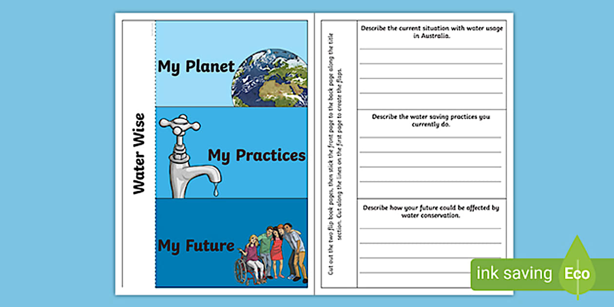 QLD Water Wise Flapbook (teacher made) - Twinkl
